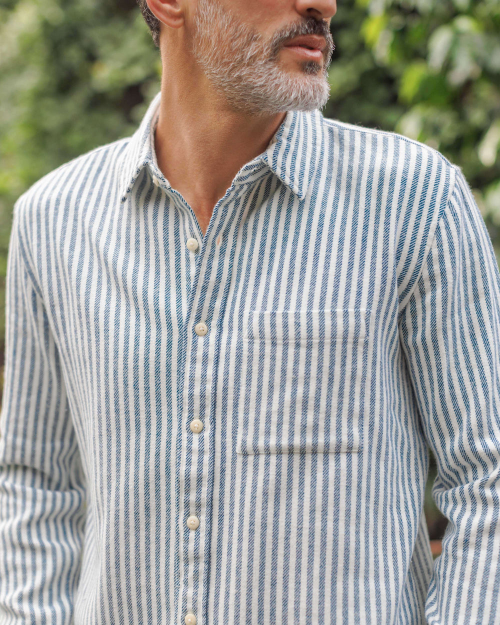 Cloud Flannel / Indigo Lines – Alex Crane