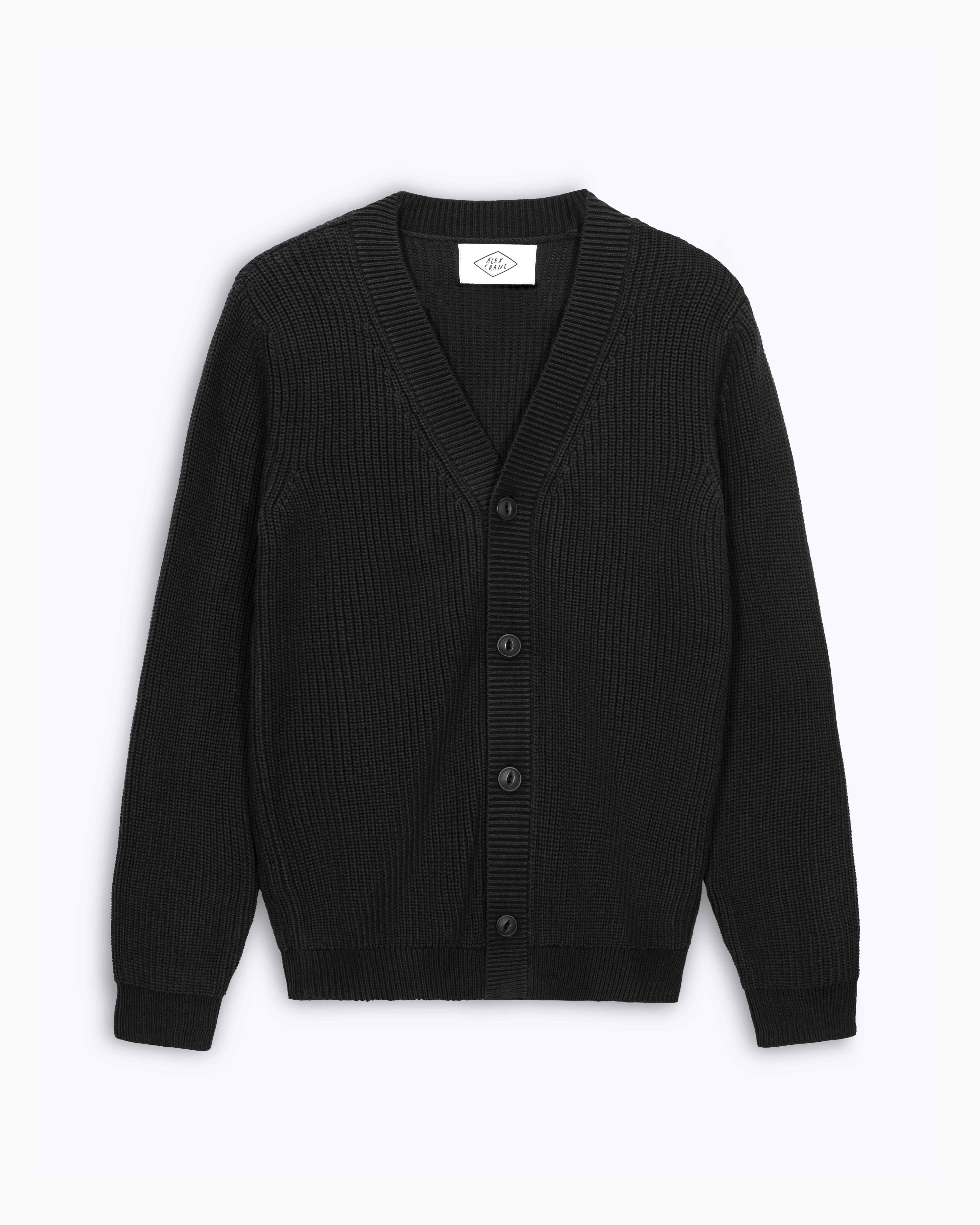 Bay Organic Cotton Chunky Knit Cardigan / Dark Navy Blue – Alex Crane