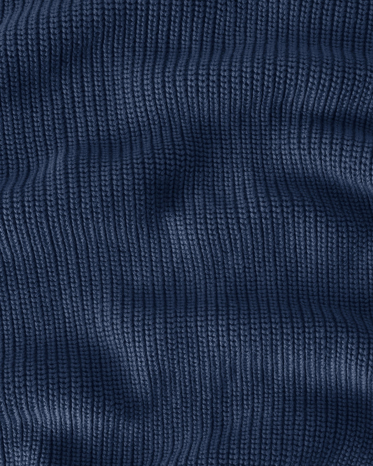 Bay Organic Cotton Chunky Knit Sweater / Deep Blue Indigo – Alex Crane